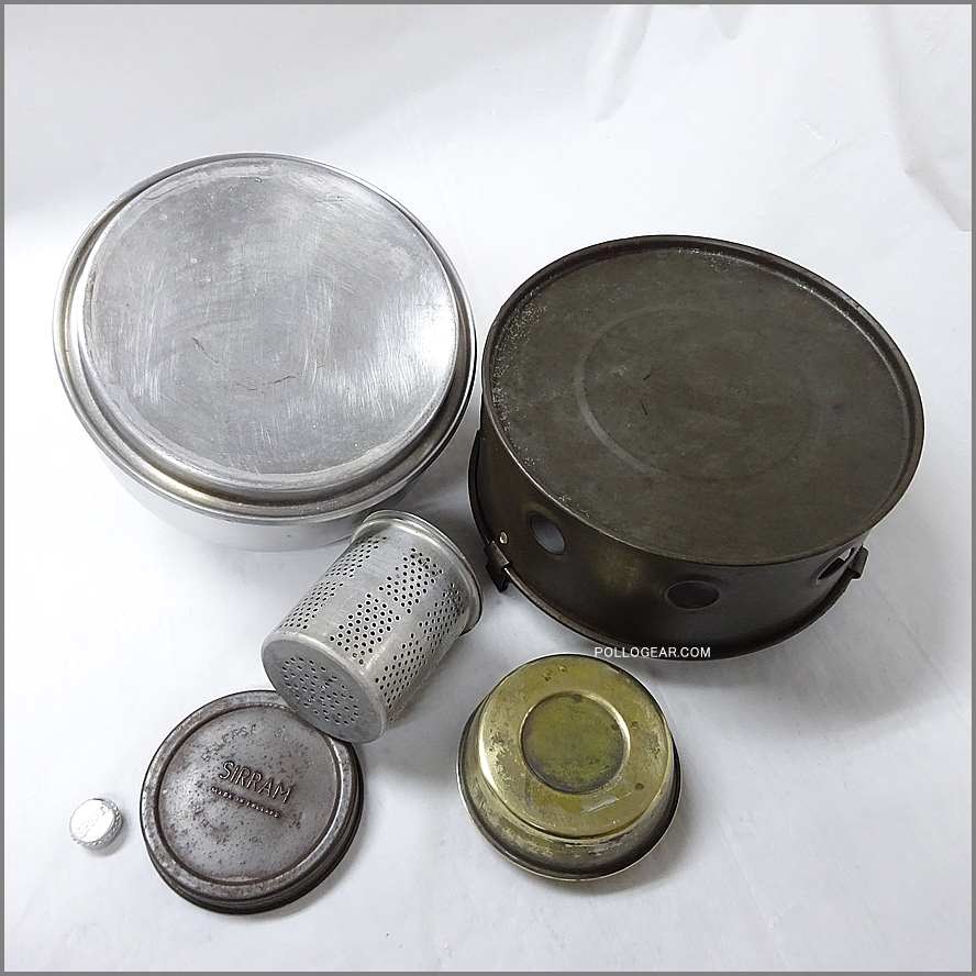 50’s SIRRAM BOILING SETS シラム ピクニックケトル スピリットバーナー 風防 アルスト アルコールストーブ ゴトク ...