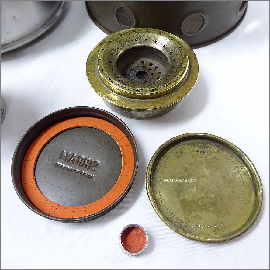 50’s SIRRAM BOILING SETS シラム ピクニックケトル スピリットバーナー 風防 アルスト アルコールストーブ ゴトク ...