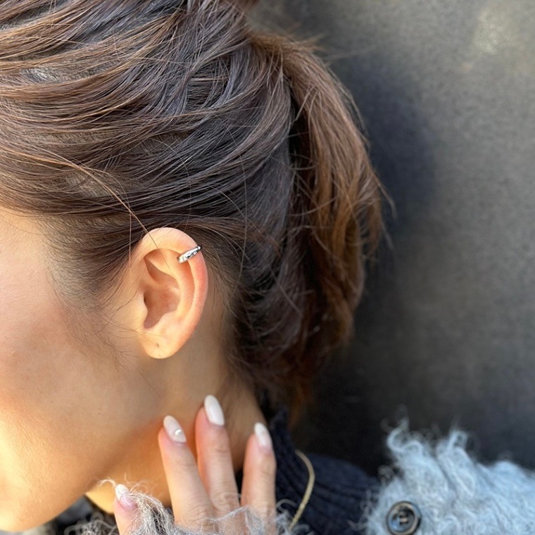 simple earcuff -stone- (silver) | earcuff | sheriche（シェリッシュ）