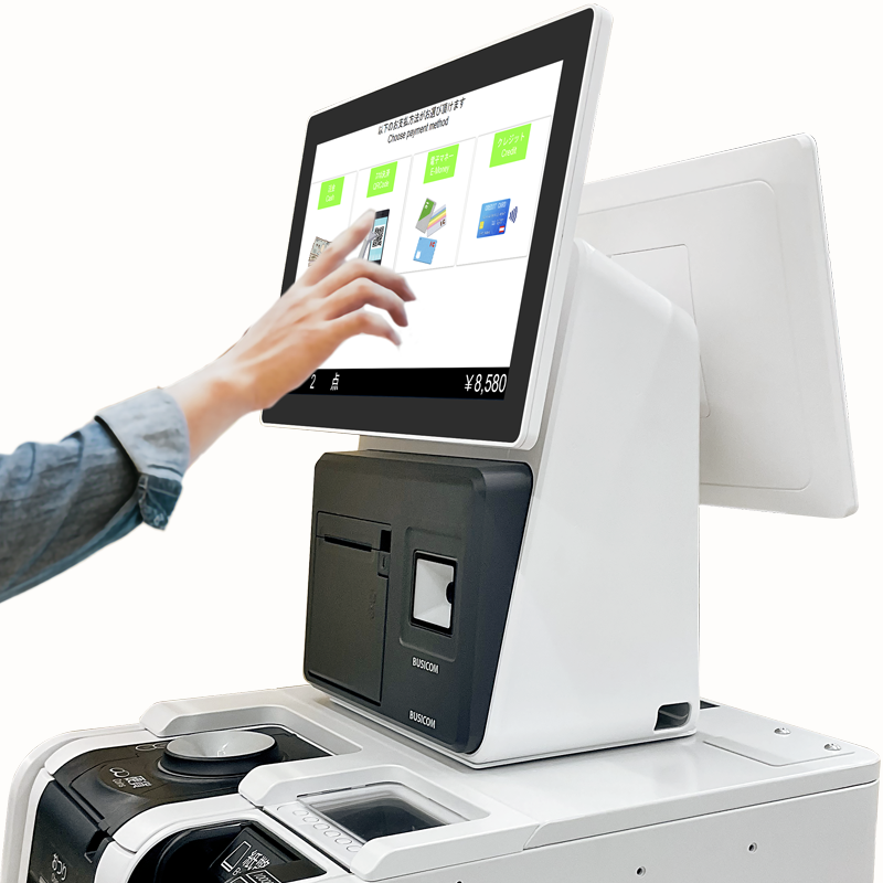 15.6インチ タッチパネル キオスク端末 Seav-MK・グローリー自動釣銭機セット POS-S1000-MK