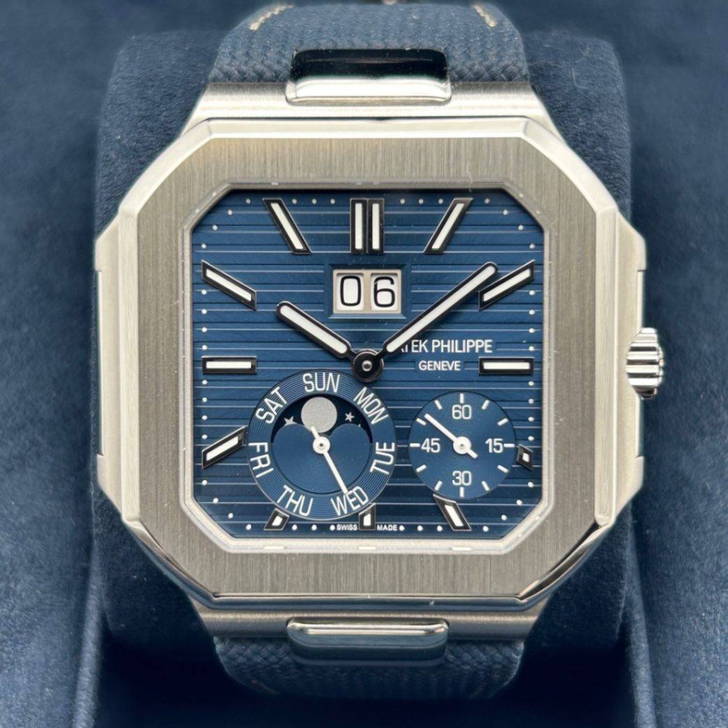 【2024年新作】パテックフィリップ キュビタス 5822P-001 ブルー・ソレイユ プラチナ 45mm ｜ 商品状態：新品｜プレミアバリューショップ