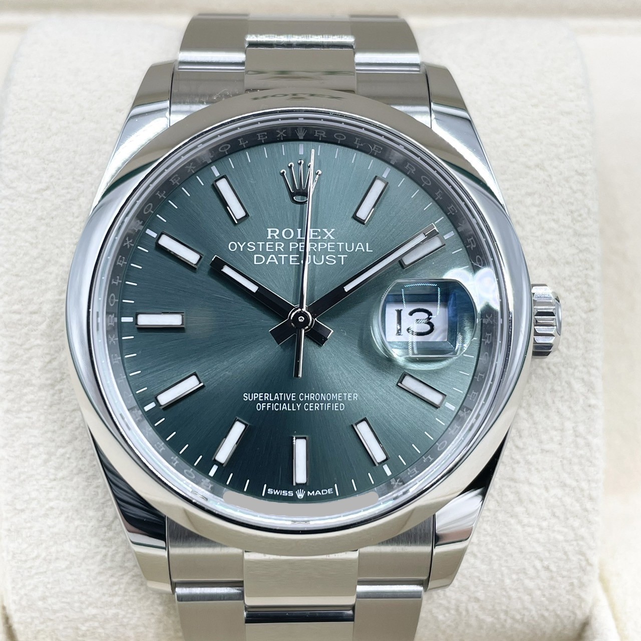 価格.com - ロレックス デイトジャスト 126200 [オイスターブレスレット ミントグリーン] 価格比較