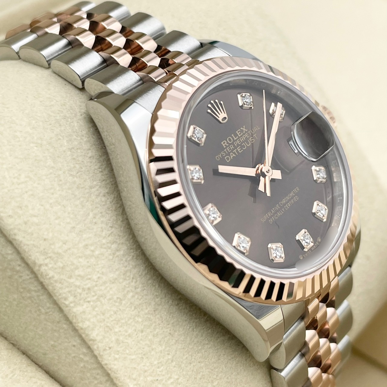 【限定特価】ロレックス デイトジャスト 279171G チョコレート ステンレススチール+エバーローズゴールド 28mm ｜ 商品状態：新品 ...