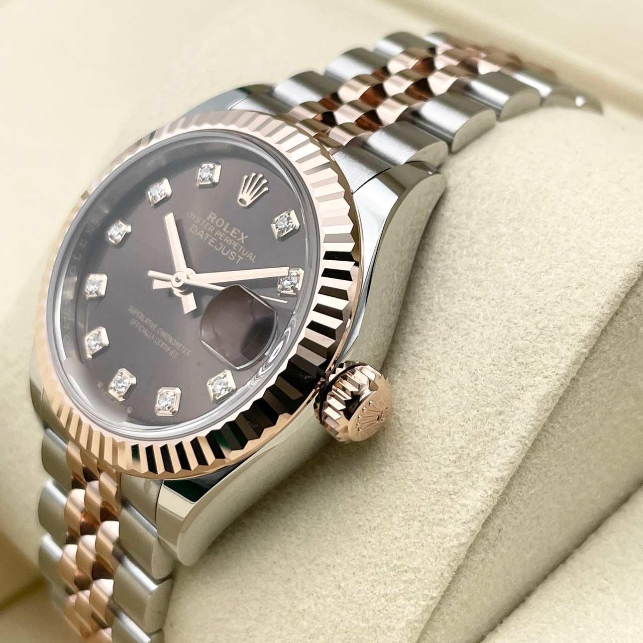 【限定特価】ロレックス デイトジャスト 279171G チョコレート ステンレススチール+エバーローズゴールド 28mm ｜ 商品状態：新品 ...