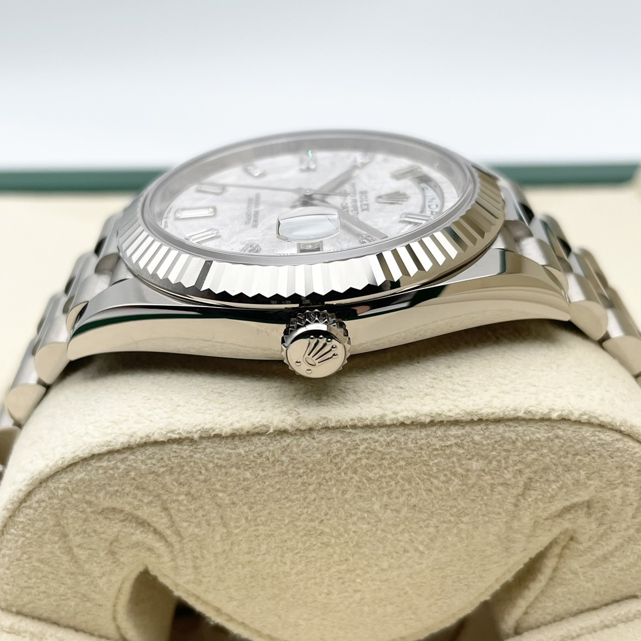 ロレックス デイデイト 228239 メテオライト ホワイトゴールド 10Pダイヤ 40mm ｜ 商品状態：新品｜プレミアバリューショップ