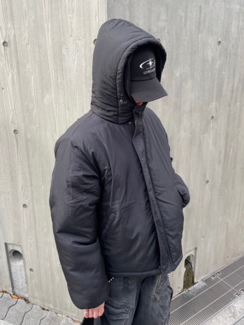 受注制【nmtc +】simple padding hood jacket (2color) / 【エヌエムティーシープラス】シンプルパディングフード長袖ダウンジャケット | OUR ...