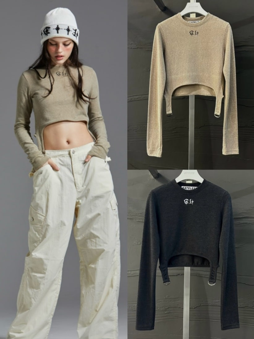 【GATELESS】DOUBLE RING CROPPED T-SHIRT | OUR BRAND,GATELESS | PRESSING ...