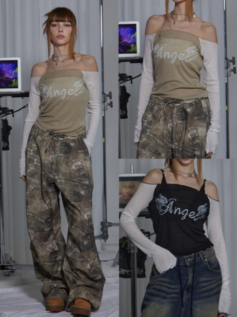 【GATELESS】SHEER OFF SHOULDER T-SHIRT | OUR BRAND,GATELESS | PRESSING ...