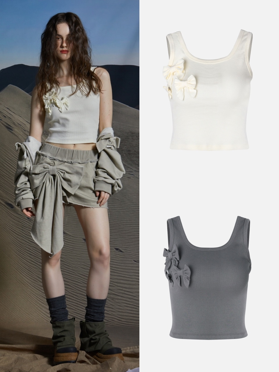 【GATELESS】RIBBON POP TANK TOP | OUR BRAND,GATELESS | PRESSING WEB SHOP