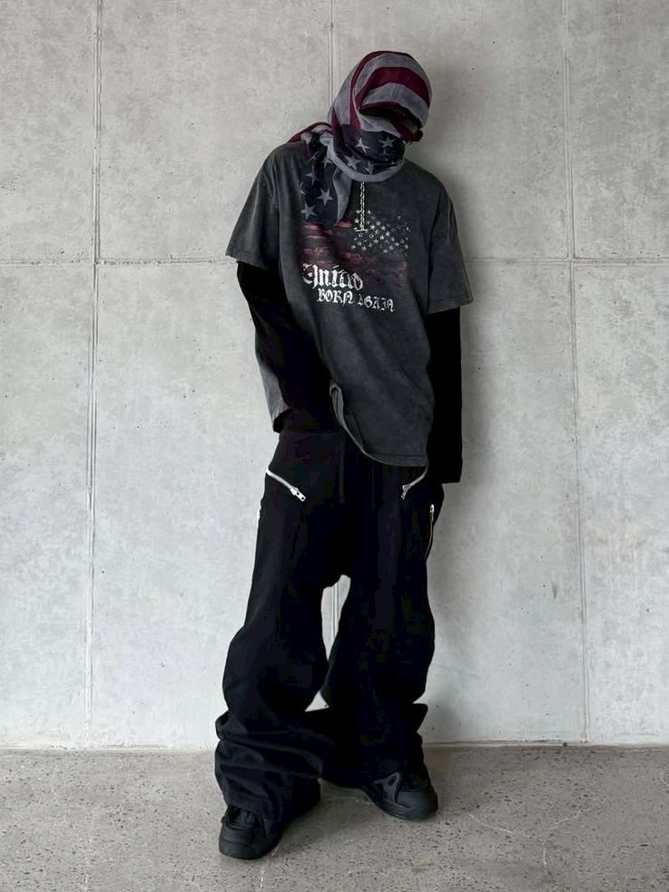 【roaringrad】FLAG WASHED OVER T-SHIRT / 【ロアリングラド】フラッグウォッシュドオーバーサイズ半袖Tシャツ ...