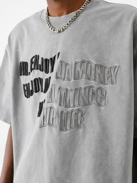 【MR. ENJOY DA MONEY】Cutting font short sleeves | OUR BRAND,MR. ENJOY DA ...