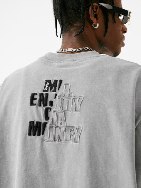 【MR. ENJOY DA MONEY】Cutting font short sleeves | OUR BRAND,MR. ENJOY DA ...