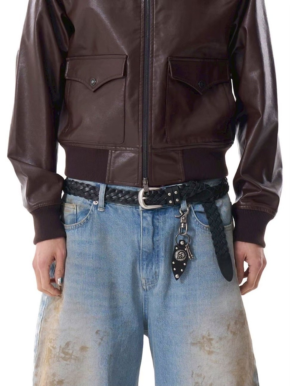 【AAKAM】Skull Studded Leather Keyring | OUR BRAND,AAKAM | PRESSING WEB SHOP