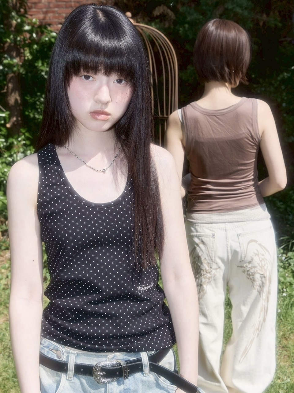 【FANCY CLUB】 Dot Button Sleeveless / 【ファンシークラブ】ドットボタンタンクトップ | OUR BRAND ...