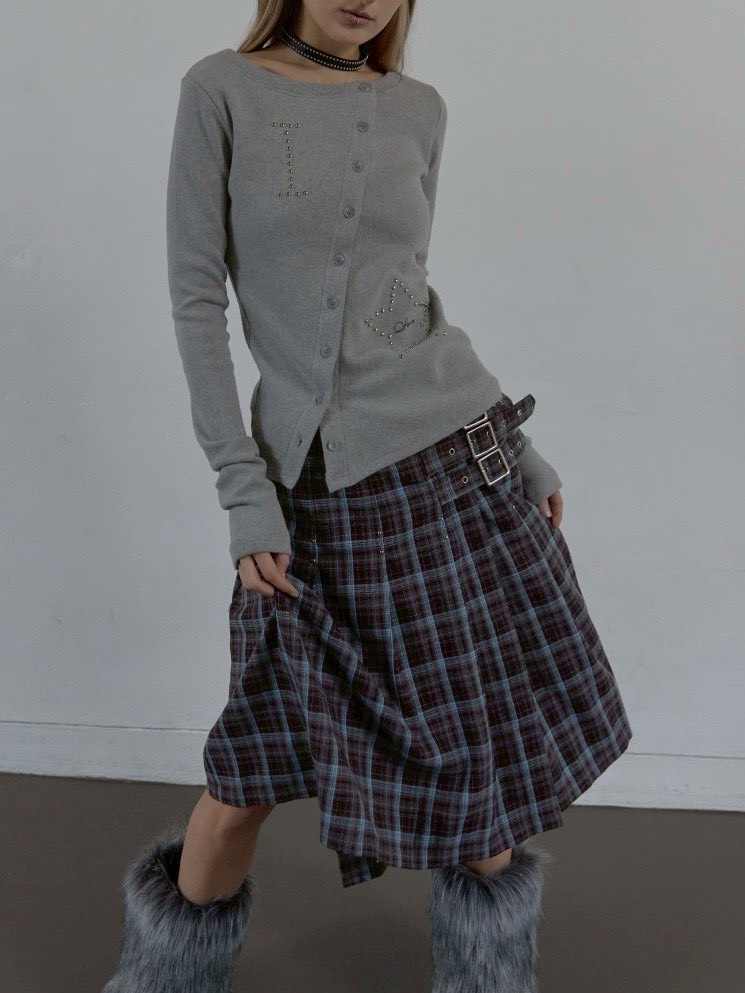 【SETUP‐EXE】STAR BUTTON TOP / 【セットアップエグゼ】ラインストーンボタン長袖Tシャツ | OUR BRAND ...