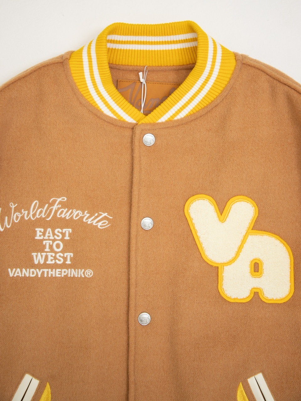 【VANDY THE PINK】CHARR BURGER VARSITY JACKET | OUR BRAND,VANDY THE PINK ...