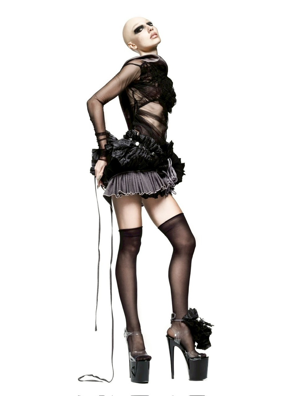 【LATUI ATELIER】HUGDEALER TOP / 【ラトゥイ アトリエ】バックカラーシアーレースロングスリーブ | OUR ...