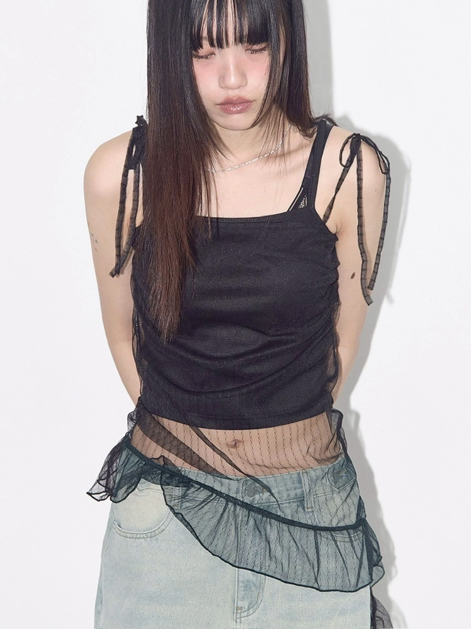 【FANCY CLUB】LACE SHIRRING LAYERED DRESS | OUR BRAND,FANCY CLUB ...