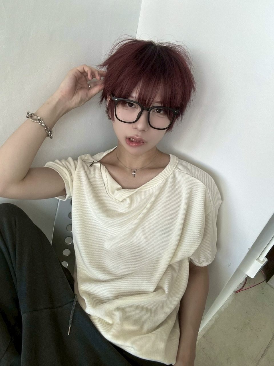 【LUV CODE】shoulder zip half sleeve knit (3color) | OUR BRAND,LUV CODE | PRESSING WEB SHOP