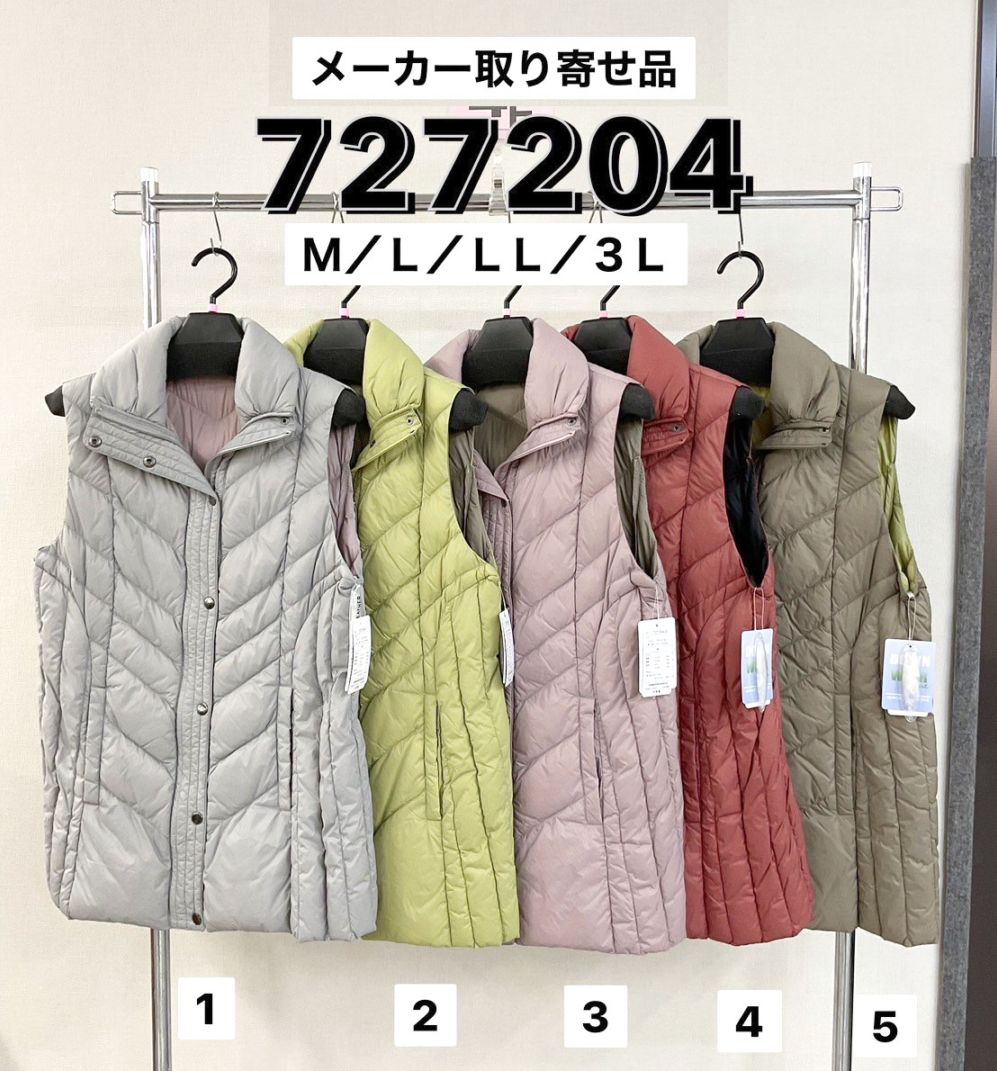 P000 【先行受注9/21～】配色ダウンベスト（48-727204） | ルートスタイル（大阪店出荷商品）P000,ミセストータル,ミセス ...