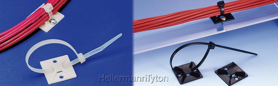 ヘラマンタイトン MB4-B マウントベース ビス止めタイプ(100個入)黒 タイトン HellermannTyton ｜住設と電材の洛電マート【本店】