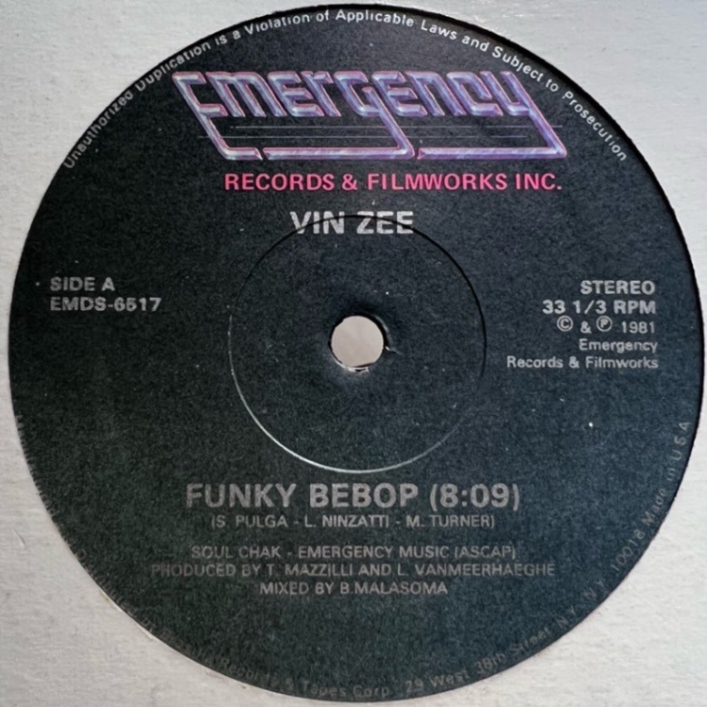 Funky Bebop (45") / Vin Zee ｜ RECORD STATION ｜ レコードステーション