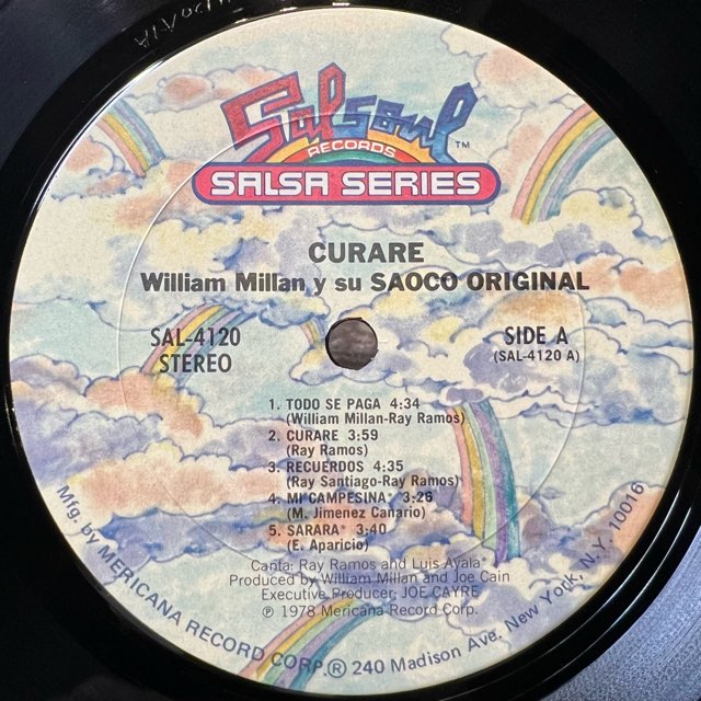 William Millan Y Su Saoco Original Curare (LP)