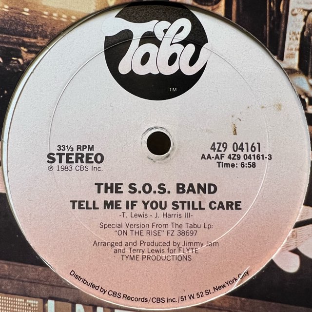S.O.S. Band Tell Me If You Still Care (12")