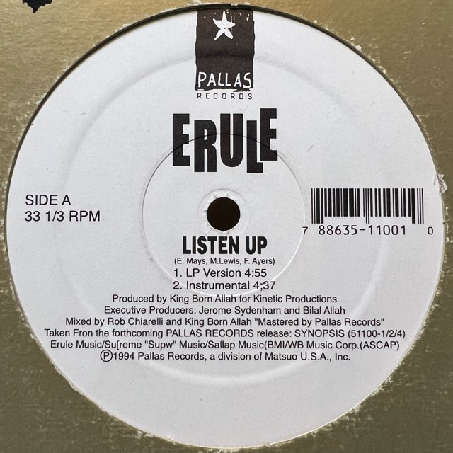 Erule Listen Up / Synopsis (12")