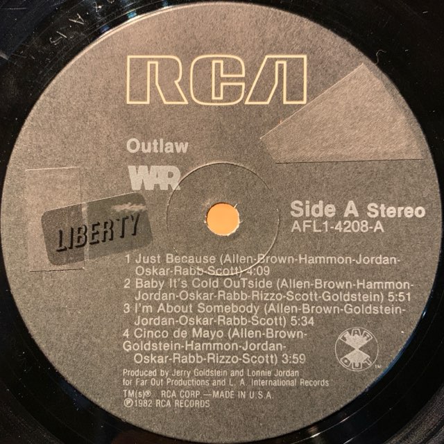 War Outlaw (国内盤 LP)