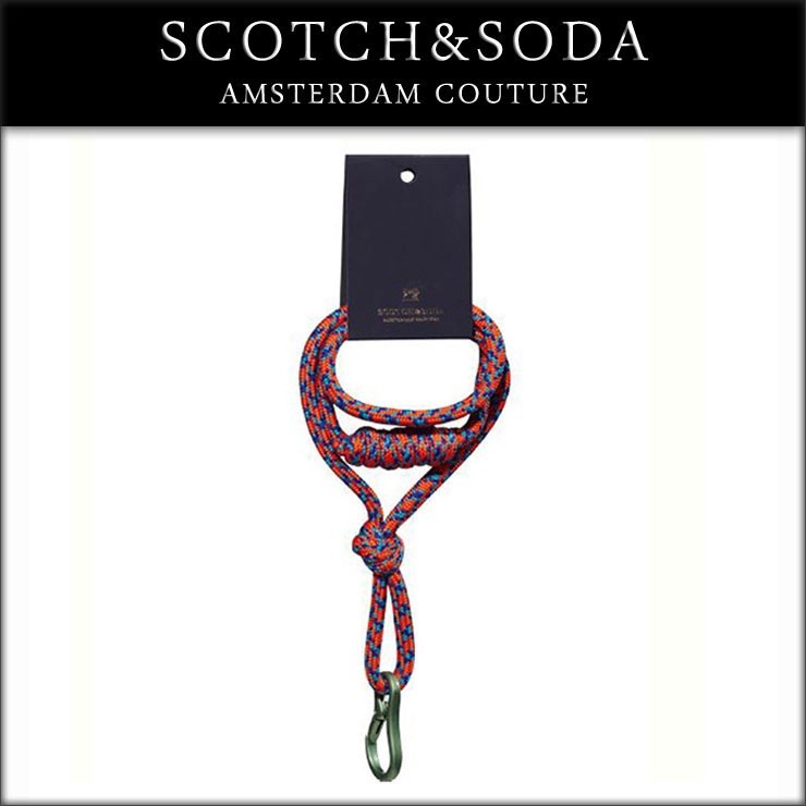 スコッチアンドソーダ SCOTCH＆SODA 正規販売店 キーホルダー Key chain rope with carabiner clip ...