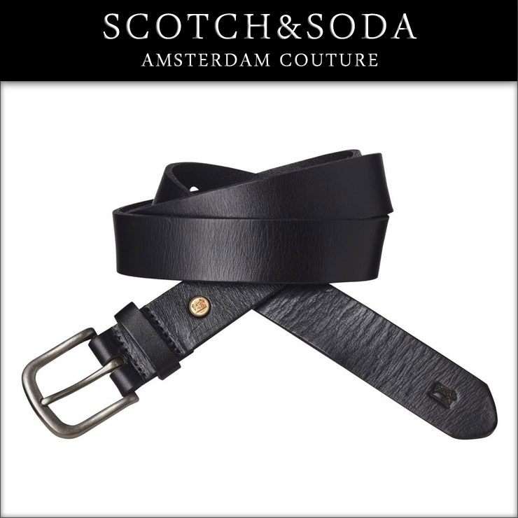 スコッチアンドソーダ ベルト 正規販売店 SCOTCH＆SODA LEATHER BELT 136655 0008 BLACK A39B ...