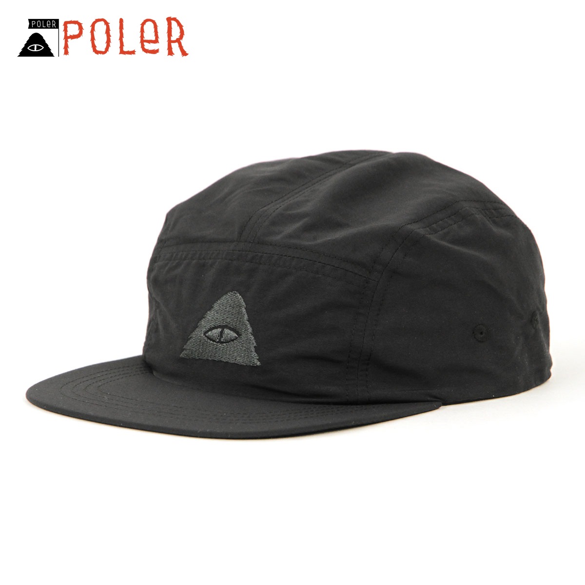 ポーラー キャップ メンズ レディース 正規販売店 POLER 帽子 5パネルキャップ CYCLOPS NYLON 5PANEL CAP 55100042-BLK BLACK A79B B3C ...