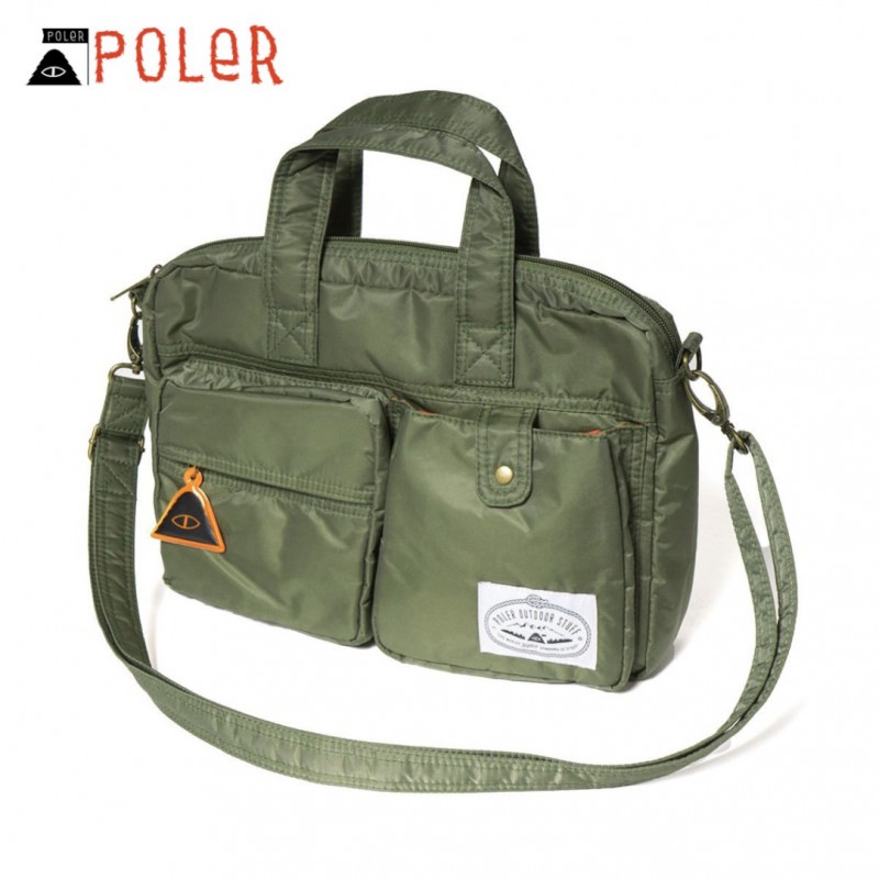 ポーラー バッグ メンズ レディース 正規販売店 POLER ショルダーバッグ 2wayバッグ MULTI UTILITY BAG DC 5213C012 OLIVE/ORANGE A79B ...