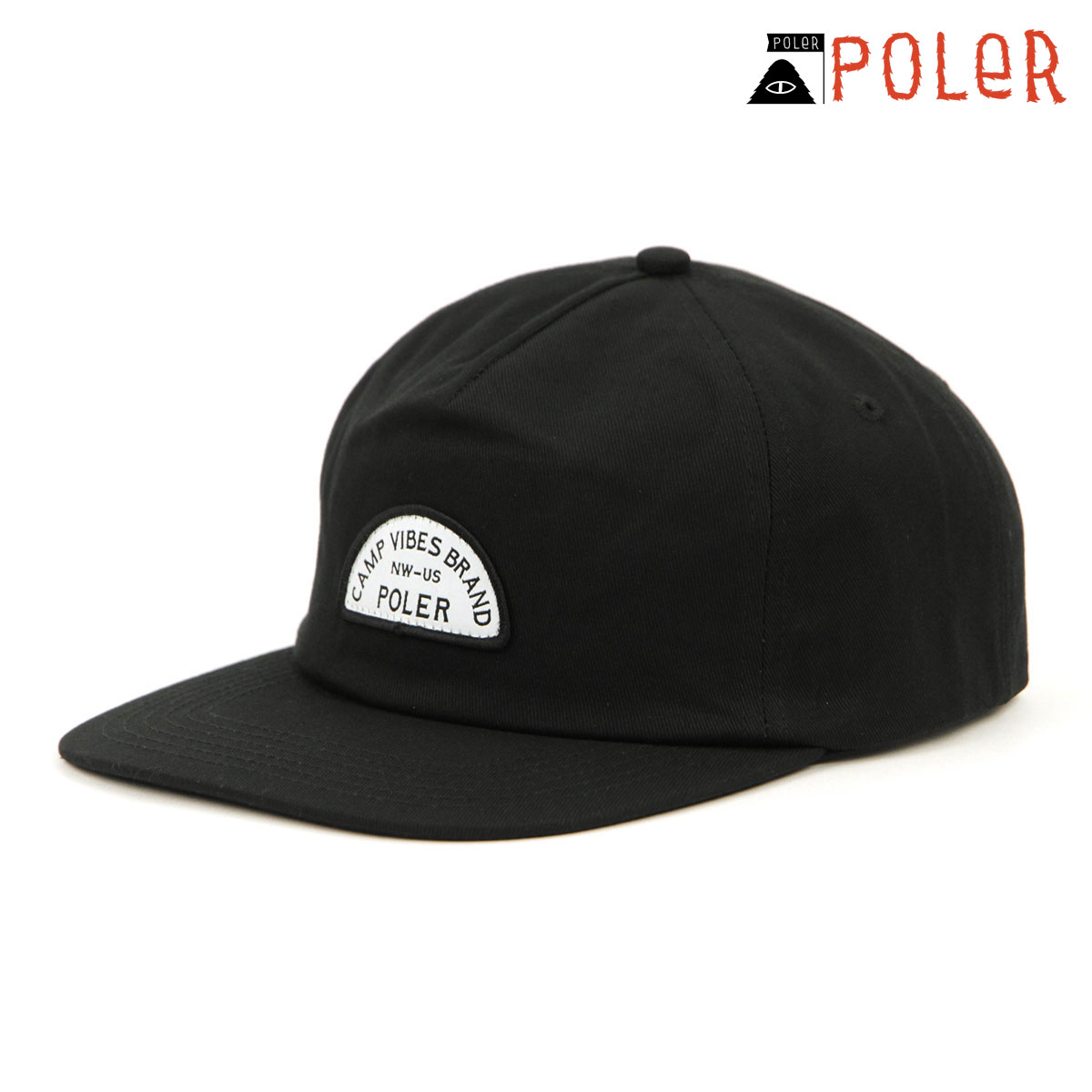 ポーラー メンズ レディース キャップ 正規販売店 POLER 帽子 VIBES PATCH HAT ACU7008 BLACK | POLER（ポーラー）,CAP/HAT ...