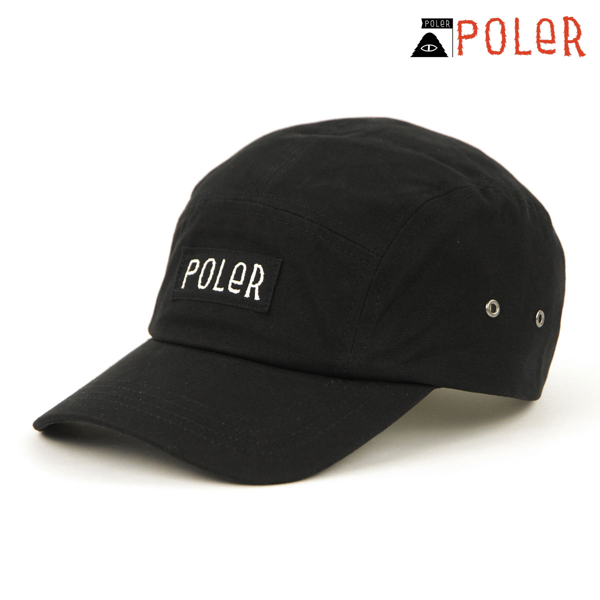 ポーラー メンズ レディース キャップ 正規販売店 POLER 5パネルキャップ キャンバス 帽子 5P CANVAS CAP D MCV0042-BLK BLACK | POLER（ポーラー ...