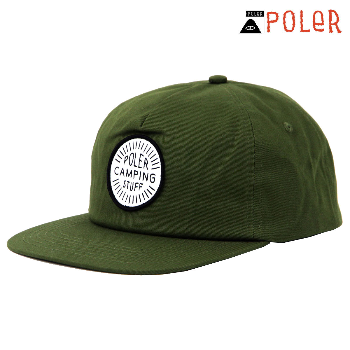 ポーラー メンズ レディース キャップ 正規販売店 POLER 帽子 CAMPING STUFF PATCH HAT 233ACU7003 OLIVE | POLER（ポーラー）,CAP ...
