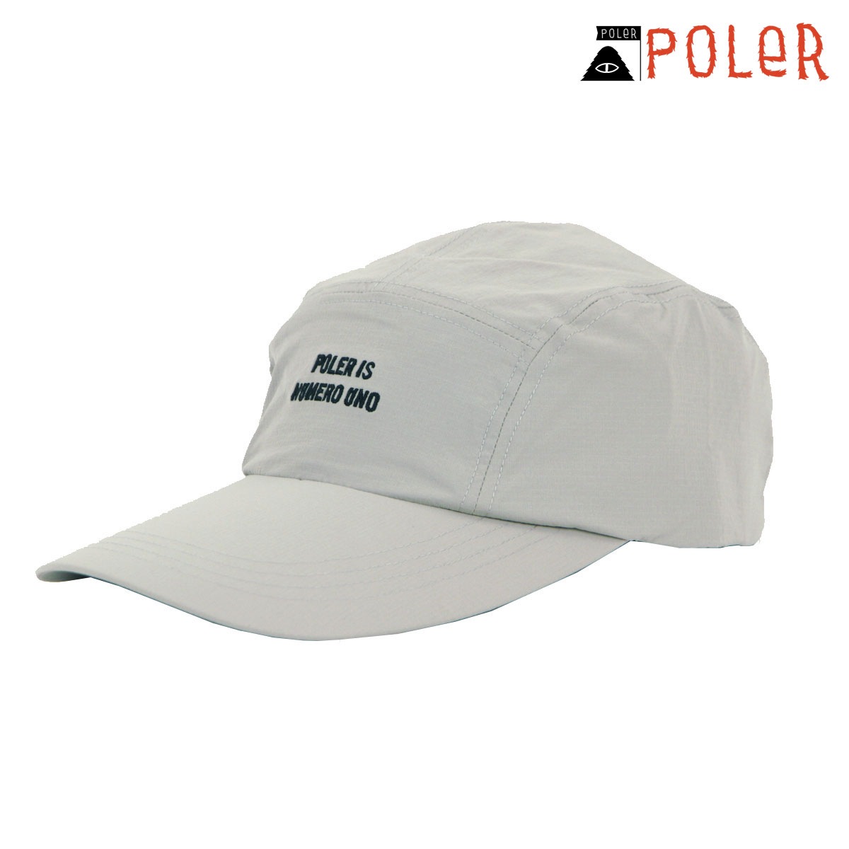 ポーラー メンズ レディース キャップ 正規販売店 POLER 帽子 ロングバイザー STRETCH RIP LONGVISOR CAP DC 241MCV0058-GRY LIGHT ...