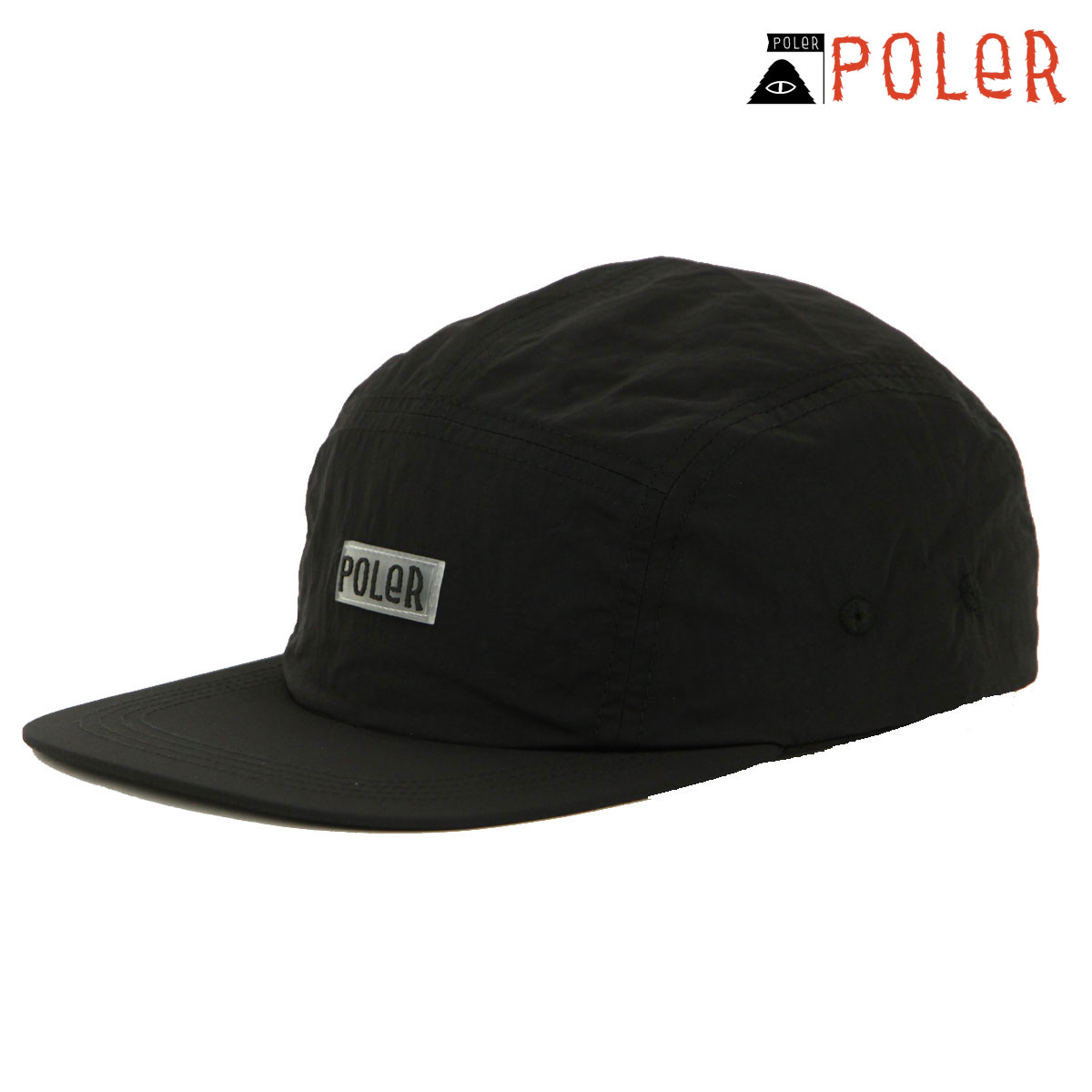 ポーラー メンズ レディース キャップ 正規販売店 POLER ロゴ ナイロン 帽子 5パネルキャップ FURRY FONT NYLON 5P CAP DC 241MCV0294-BLK ...