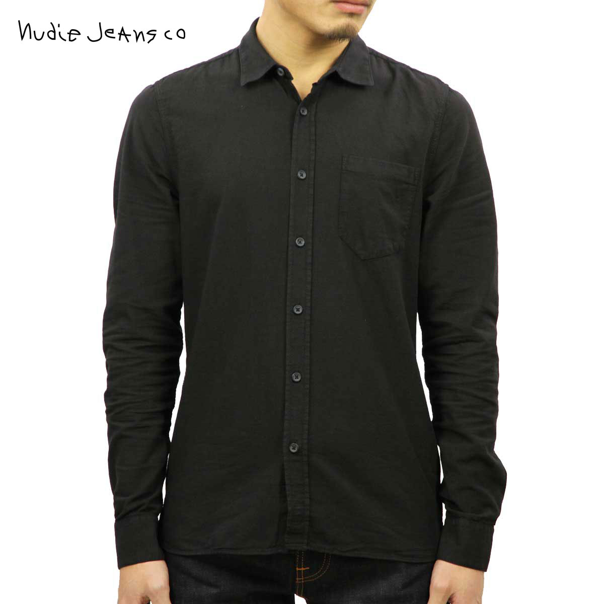ヌーディージーンズ シャツ メンズ 正規販売店 Nudie Jeans 長袖シャツ HENRY BATISTE GARMENT DYED ...