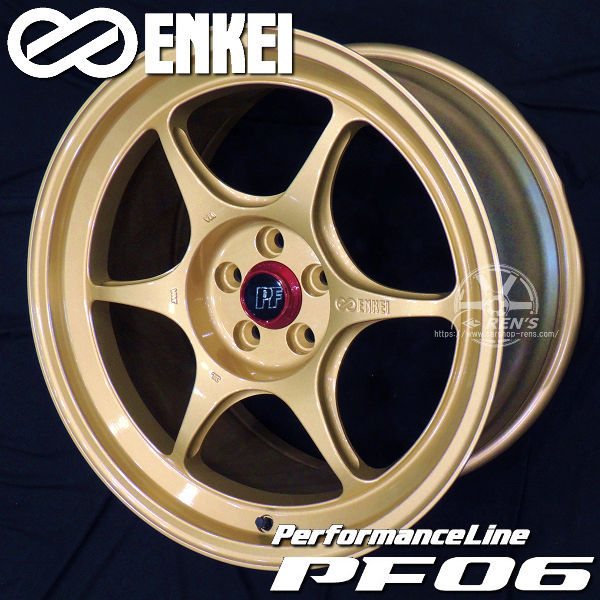 送料無料 GR86 BRZ カローラスポーツ に！ ENKEI エンケイ パフォーマンスライン PF06 ゴールド 8.5J +48 PCD100-5 225/40R18 ヨコハマ タイヤ ...