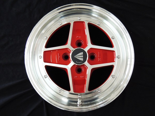 送料無料 エブリイ タント ムーブ N-BOX ENKEI APACHE2 エンケイ アパッチ2 マシニングレッド 165/55R15 タイヤ ...