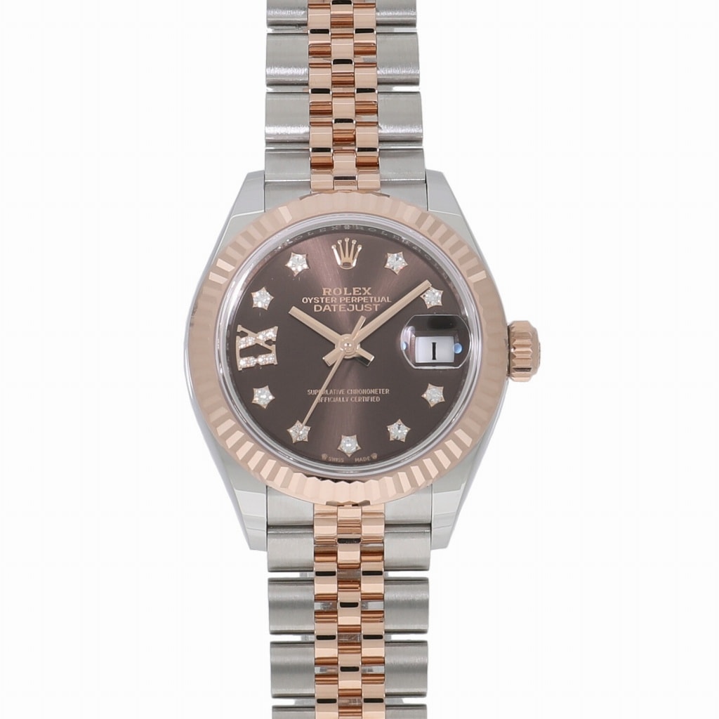[未使用]ロレックス レディ デイトジャスト 28 チョコレート×9Pスター/IXダイヤ 279171G ランダム レディース | 中野の ...