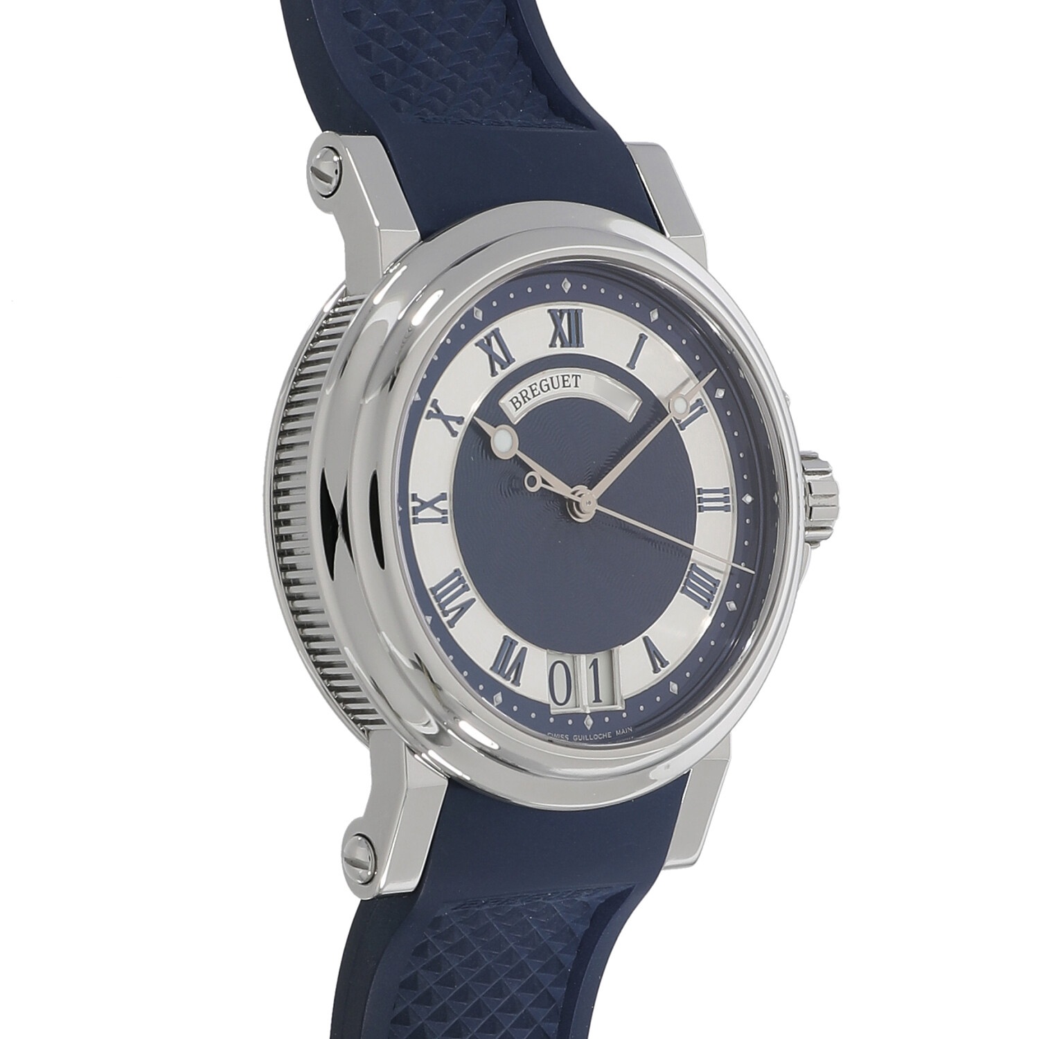 B8309 | [中古]ブレゲ マリーンII ラージデイト 5817ST/Y2/SVO ブルー メンズ | 中野のブランド時計販売・買取なられんず