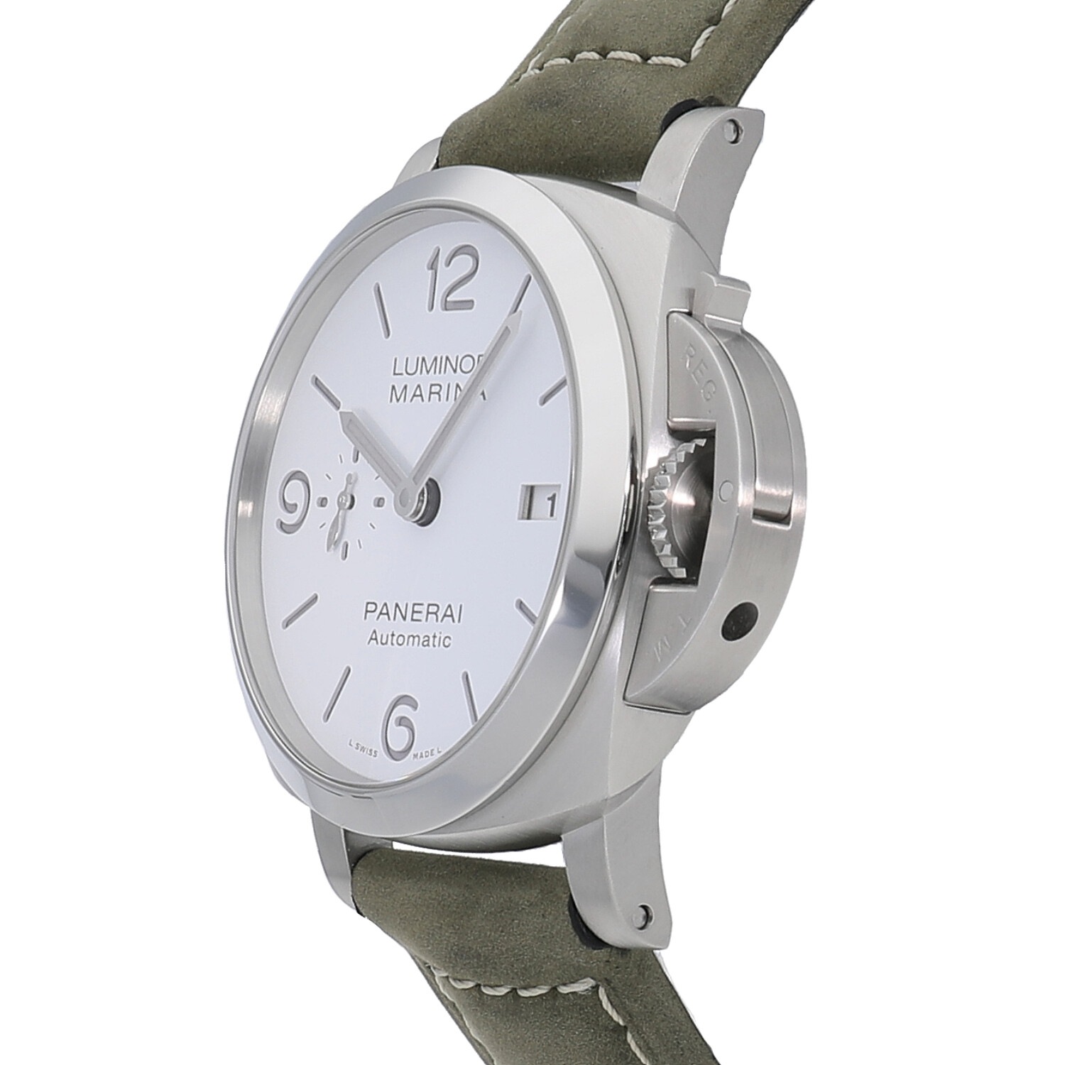 P5114 | [中古]パネライ ルミノール マリーナ 44MM ホワイト PAM01314 Y番 メンズ | 中野のブランド時計販売・買取なられんず