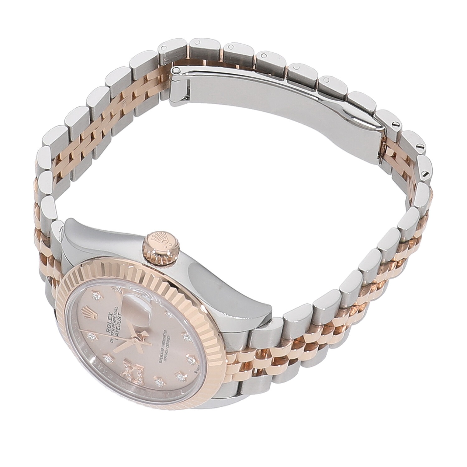 R5314 | [中古]ロレックス レディ デイトジャスト 28 ロゼカラー×スターダイヤ×IXダイヤ 279171G ランダム レディース ...