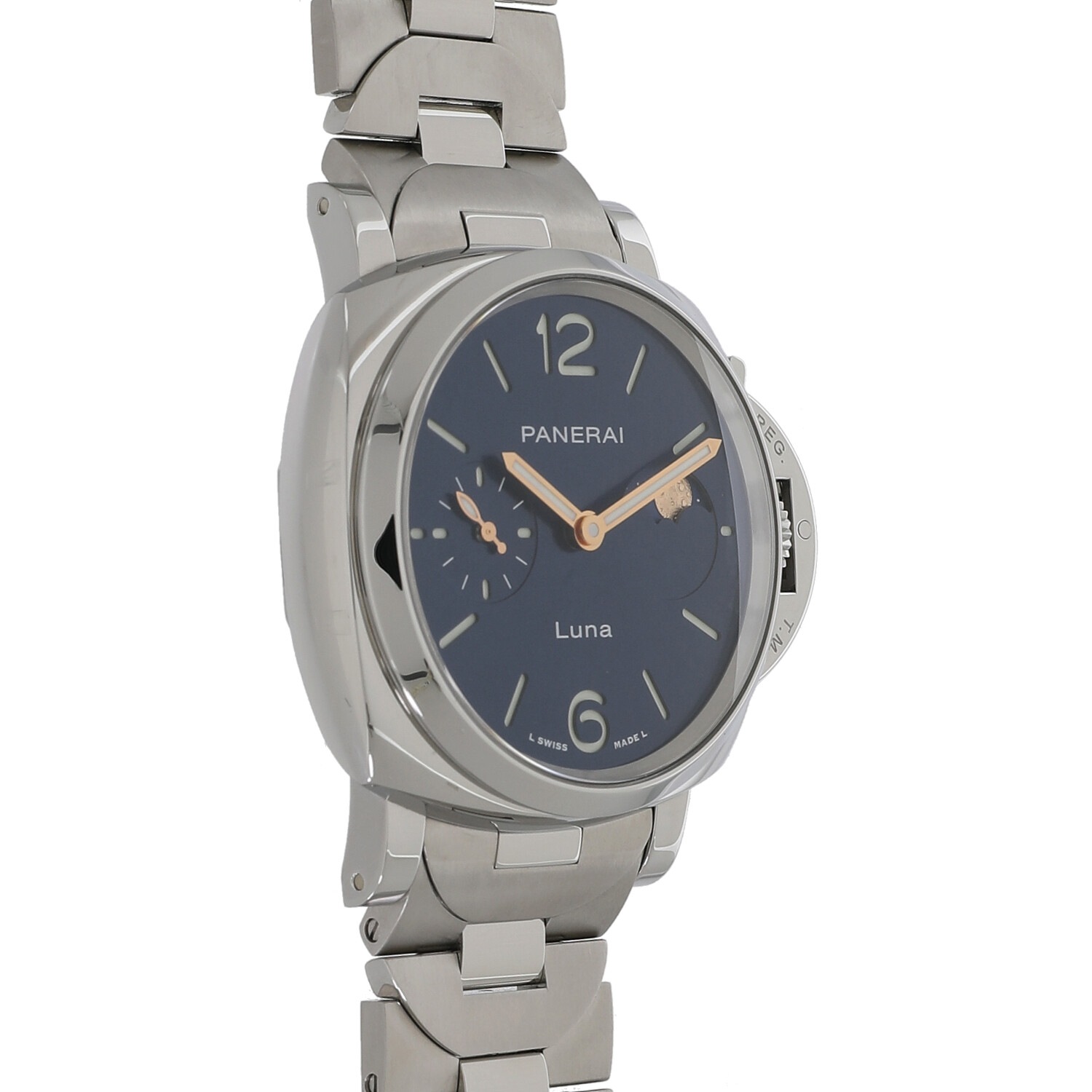 P7716 | [中古]パネライ ルミノール ドゥエ ルナ PAM01179 Y番 ブルー ユニセックス | 中野のブランド時計販売・買取なられんず