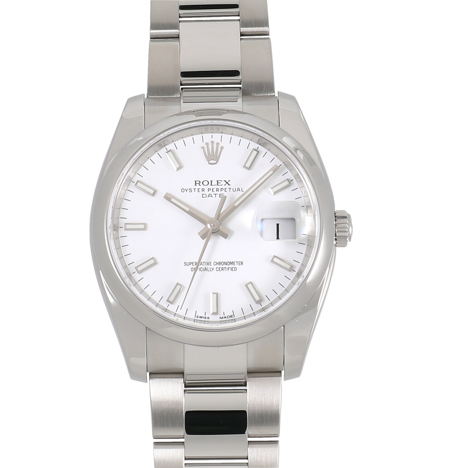 R9218 | [中古]ロレックス オイスターパーペチュアル デイト 115200 ランダム ホワイト メンズ | 中野のブランド時計販売 ...