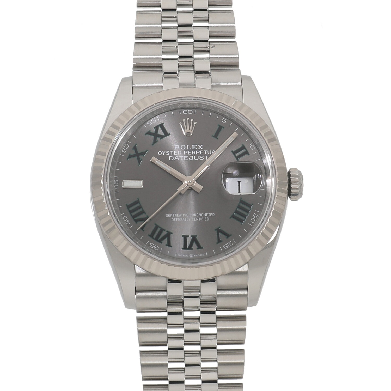 R9534 | [中古]ロレックス デイトジャスト 36 126234 ランダム スレートローマ メンズ | 中野のブランド時計販売・買取なられんず