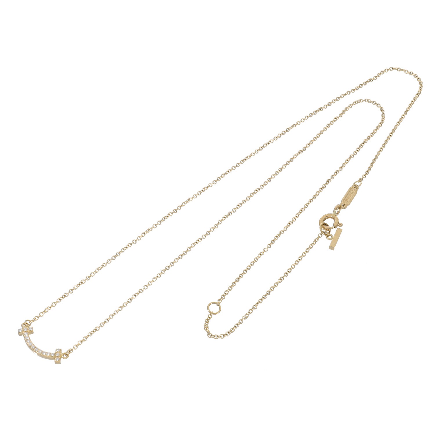 T8135 | [中古]ティファニー Tスマイル ペンダント ミニ ダイヤモンド 62617683 レディース | 中野のブランド時計販売 ...